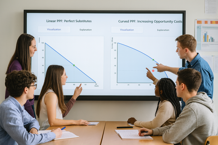 Economics: Scarcity → Trade-offs & Frontiers Toolkit – BIZ-OMICS